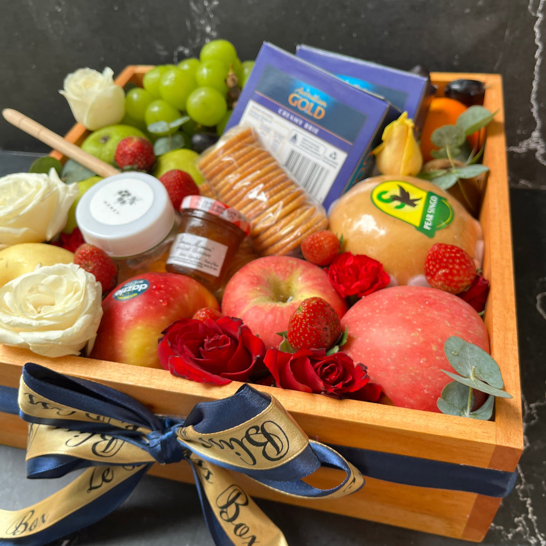 Cheese Wooden Fruit Box – Le Bliss Bouquet